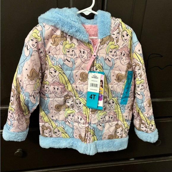 Disney | Jackets & Coats | Disney Girls Princess Pufferfaux Fur ...